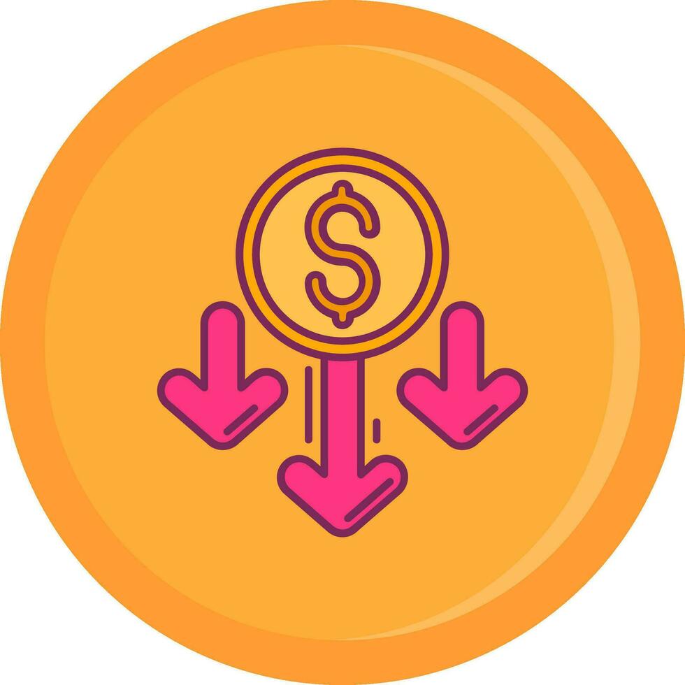 Decrease Line Filled Icon 36955866 Vector Art at Vecteezy