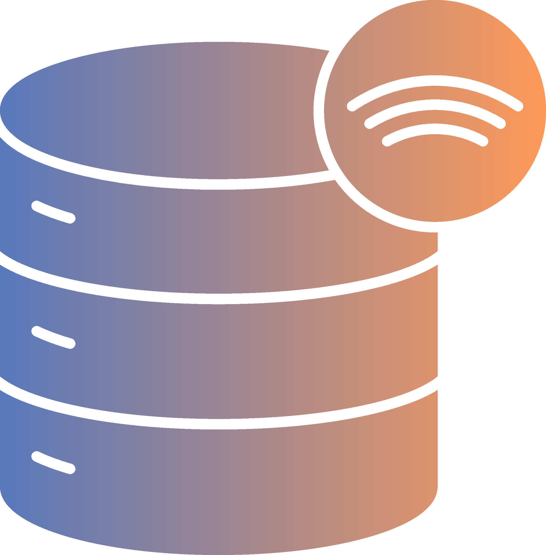 Wireless Database Gradient Icon 36959178 Vector Art at Vecteezy
