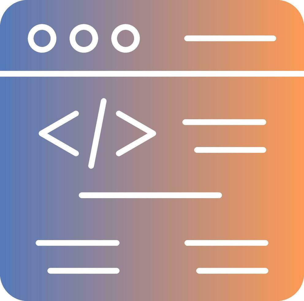 Web Coding Gradient Icon 36962450 Vector Art at Vecteezy