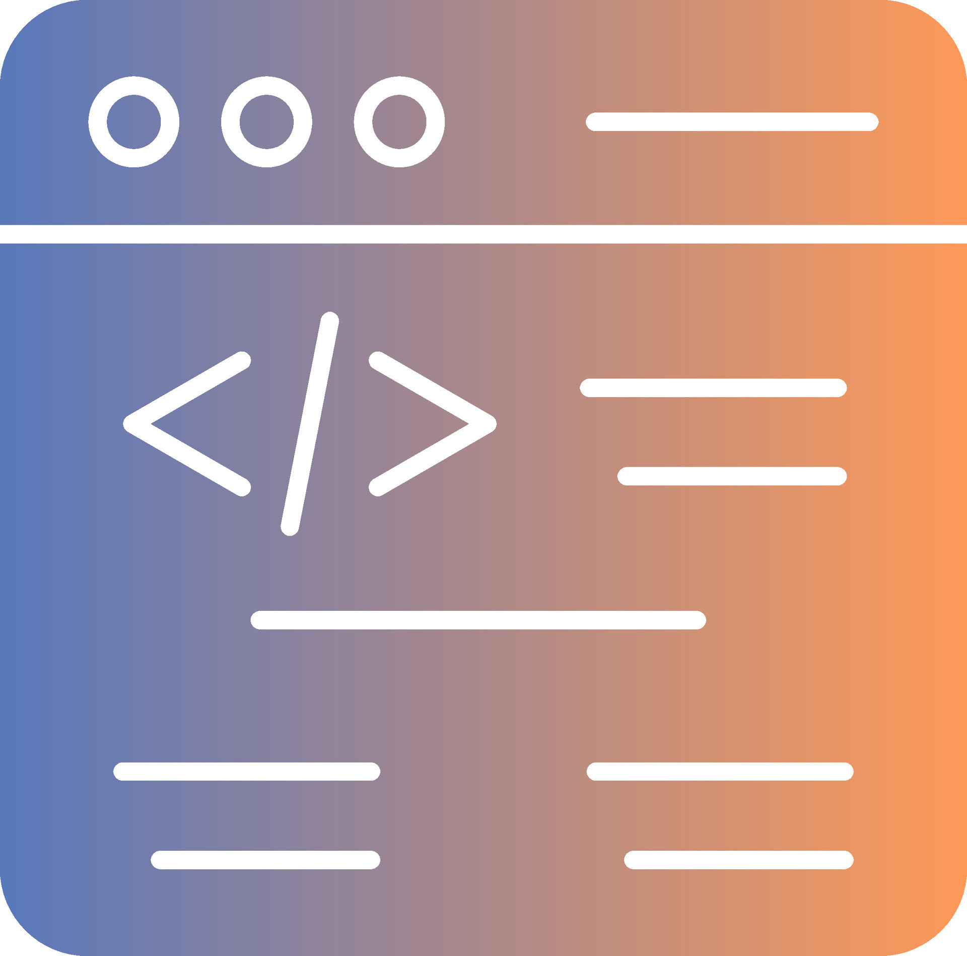 Web Coding Gradient Icon 36962450 Vector Art at Vecteezy