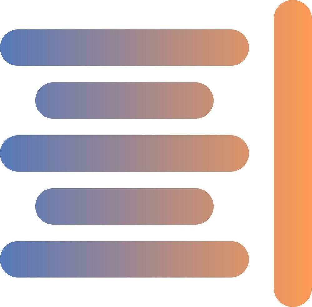 Horizontal Align Gradient Icon 36962736 Vector Art at Vecteezy