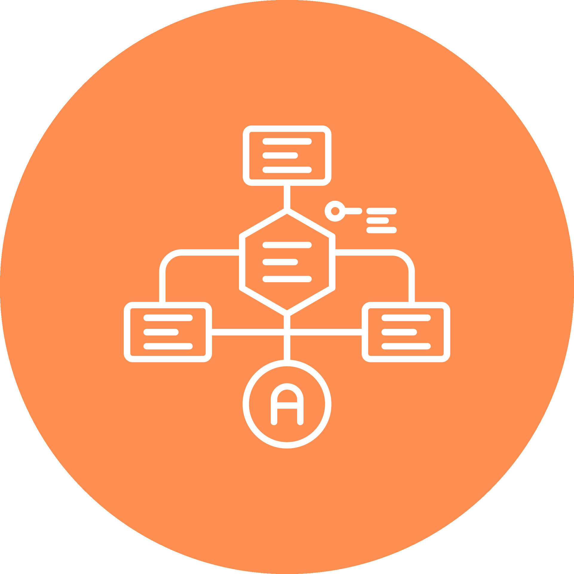 Flowchart Line color circle Icon 36972431 Vector Art at Vecteezy