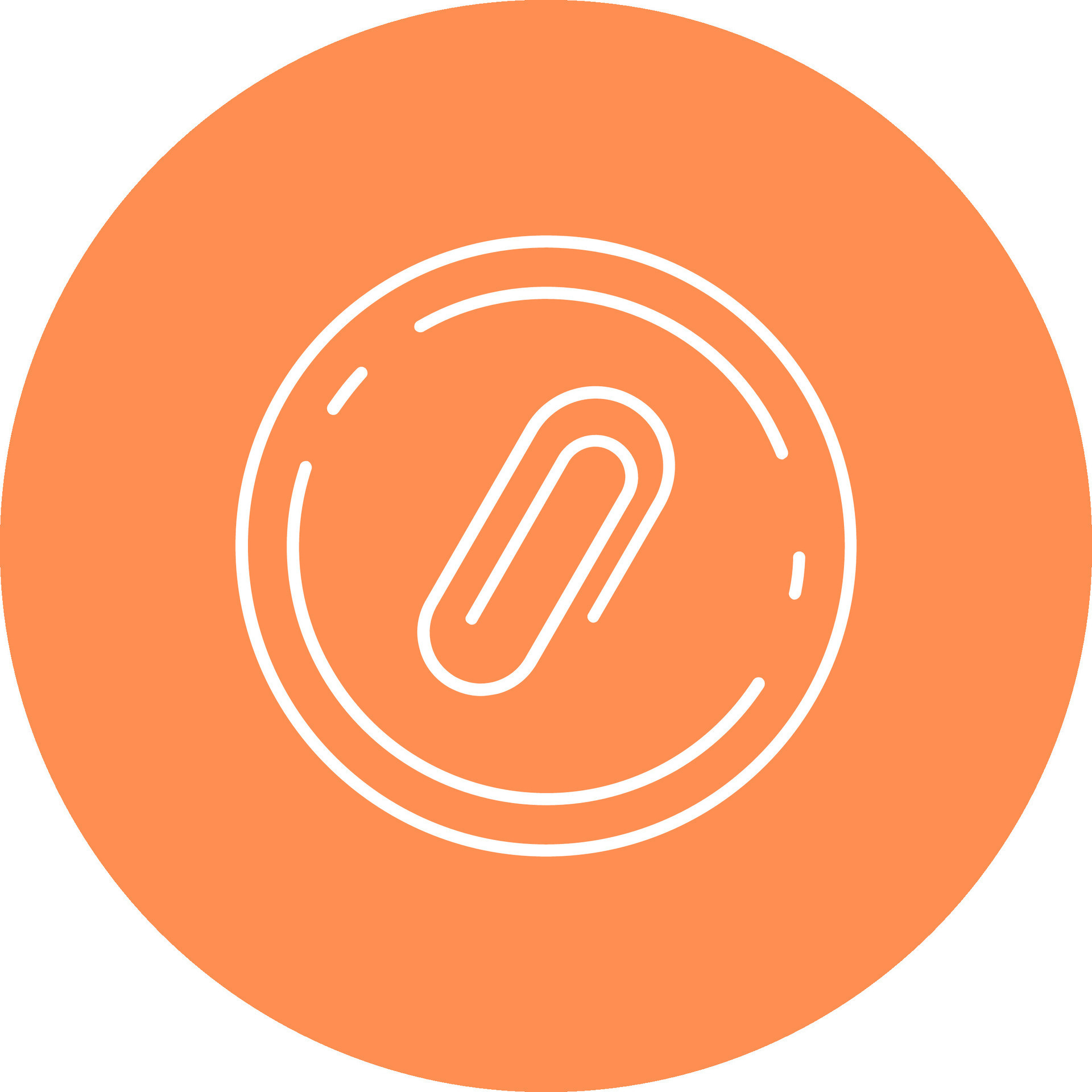 Attach Line color circle Icon 36972724 Vector Art at Vecteezy