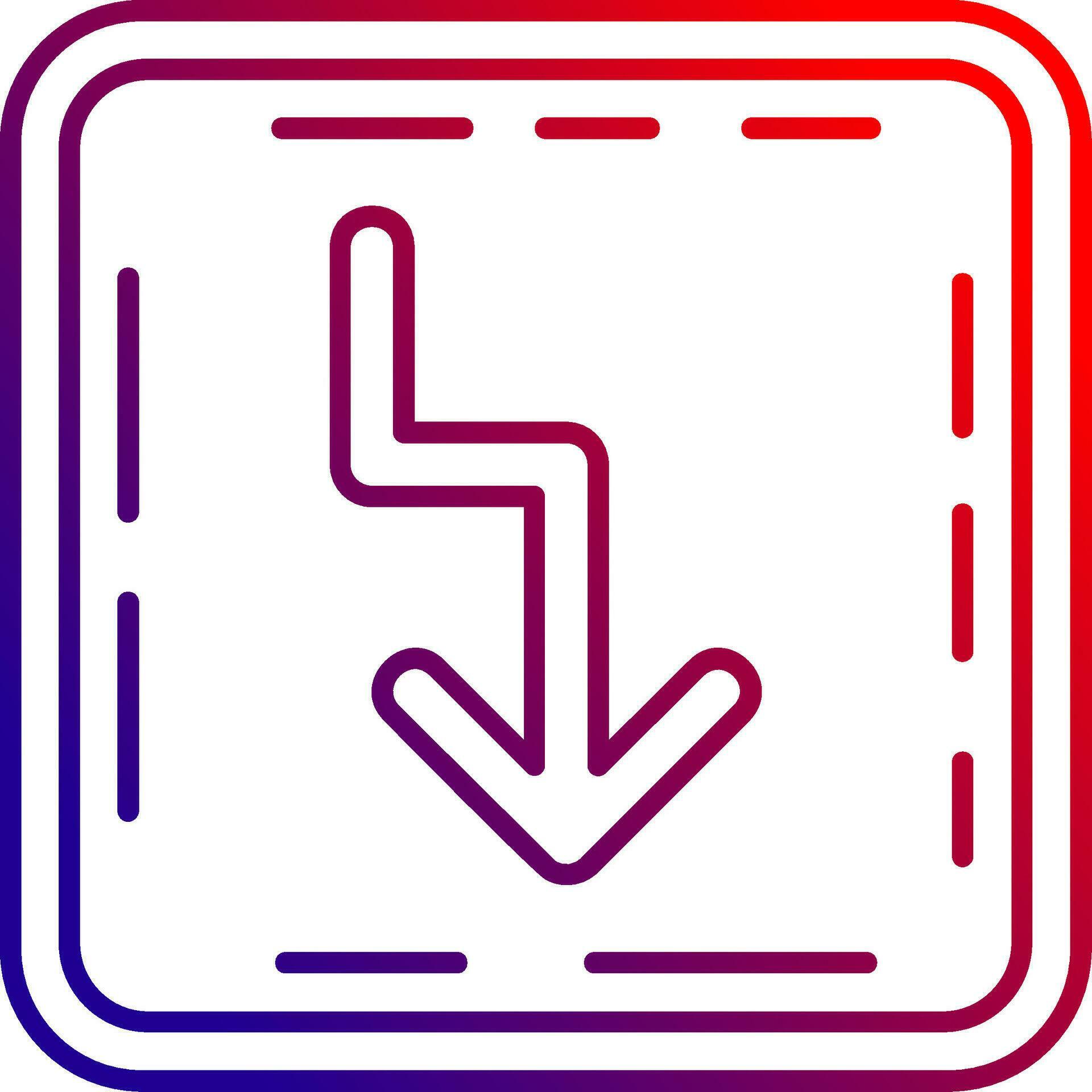 Zigzag Line gradient Icon 36978087 Vector Art at Vecteezy