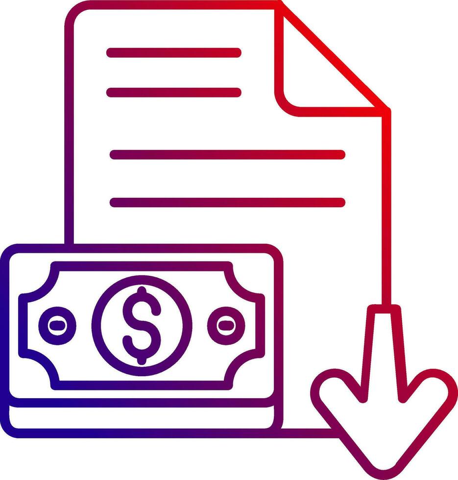Decrease Line gradient Icon 36979374 Vector Art at Vecteezy
