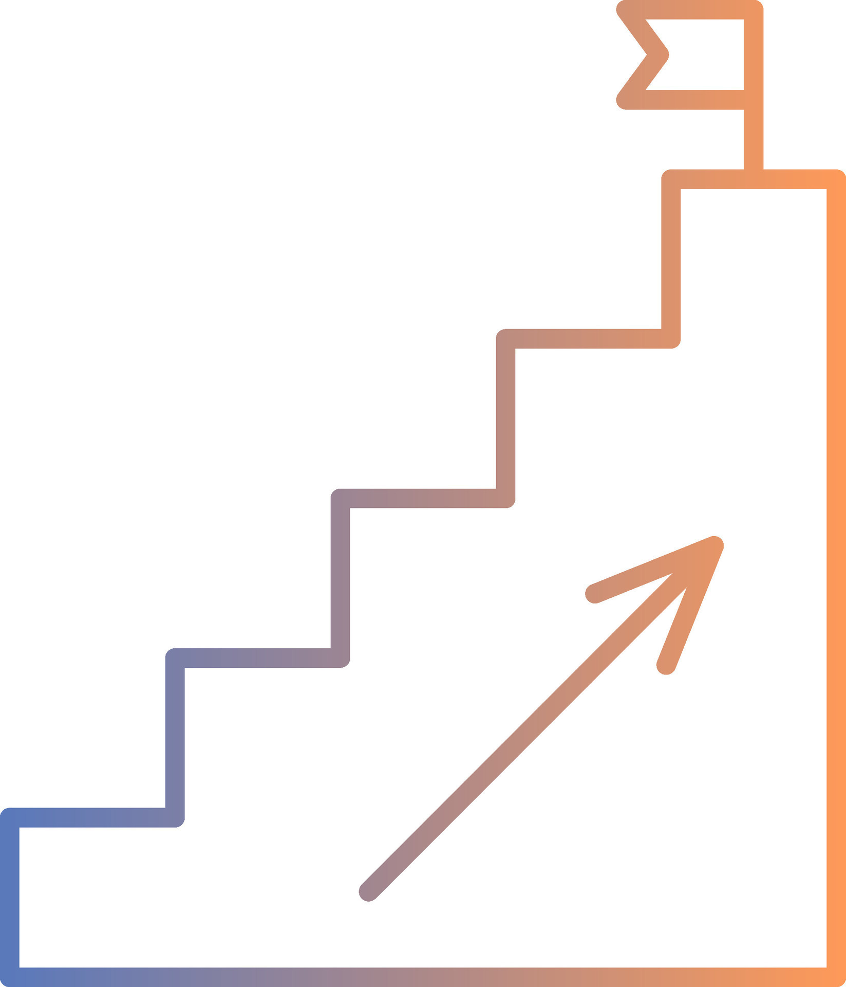 Steps Line Gradient Icon 36982746 Vector Art at Vecteezy