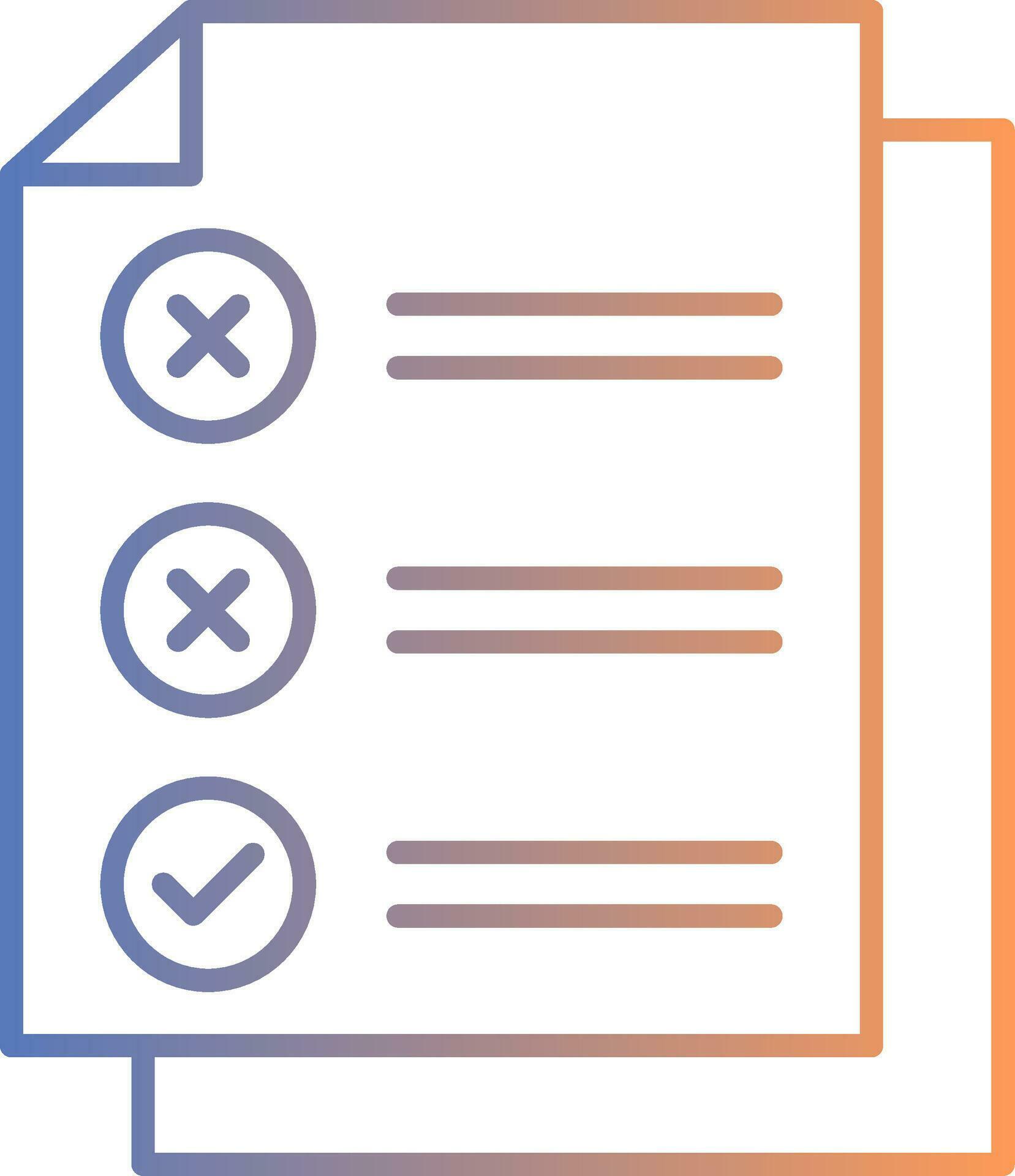Check List Line Gradient Icon 36983422 Vector Art at Vecteezy