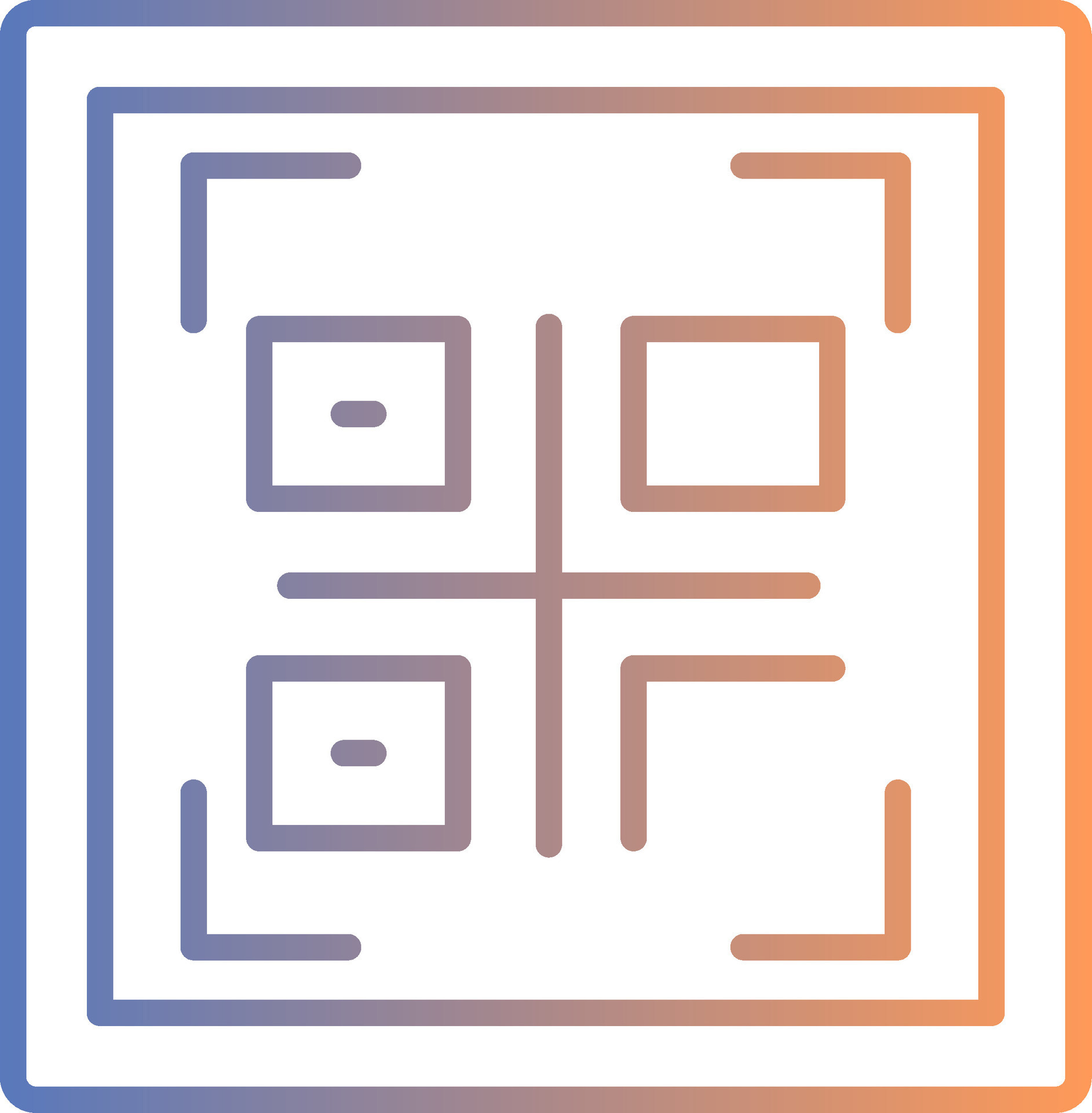 Qr Code Line Gradient Icon 36984022 Vector Art At Vecteezy