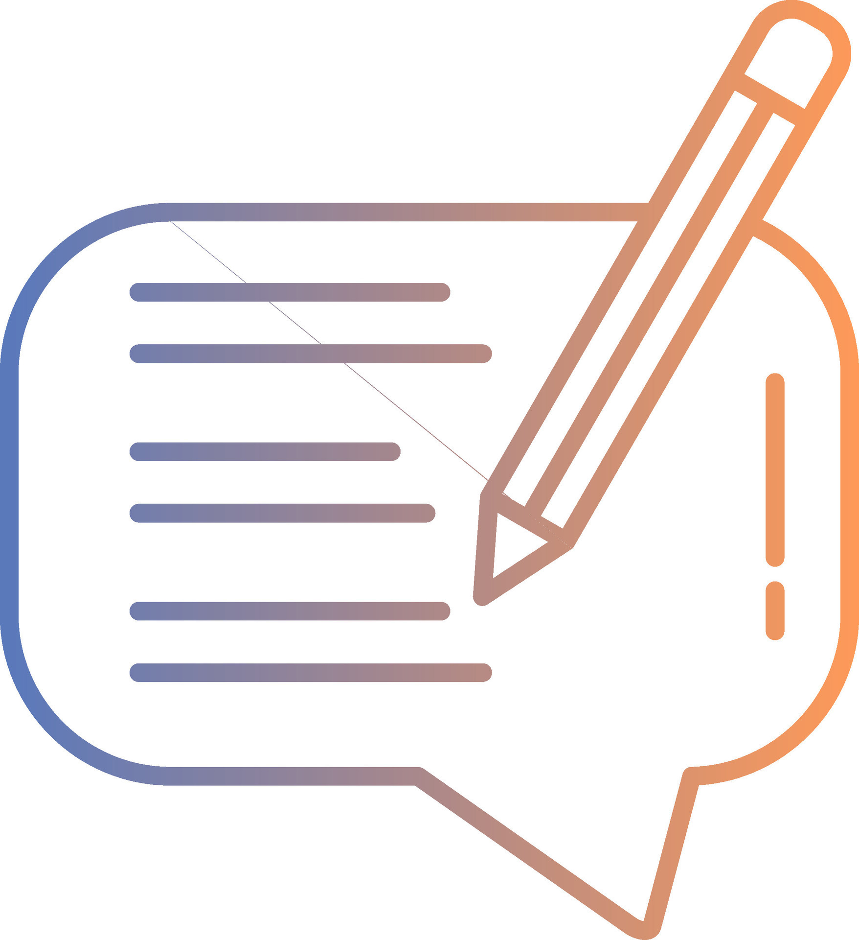 Write Message Line Gradient Icon 36985080 Vector Art at Vecteezy