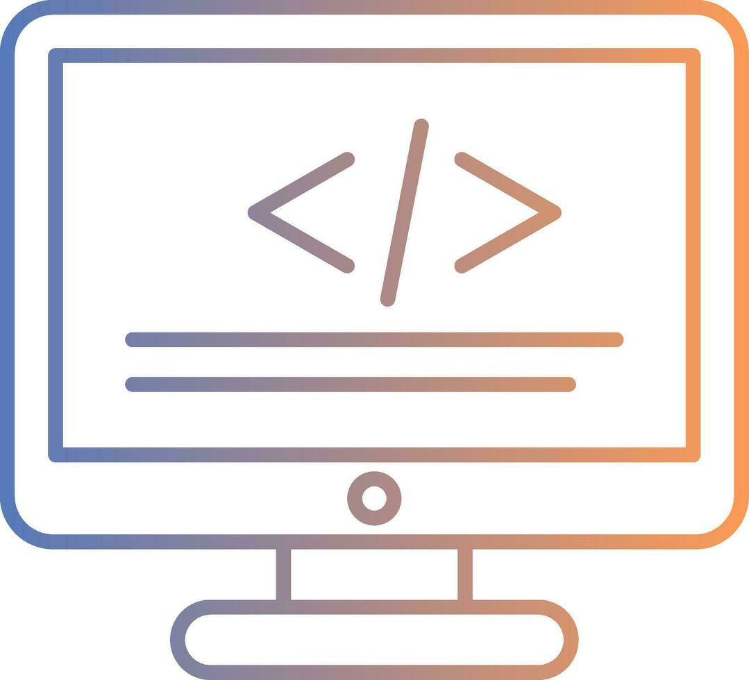 Programming Line Gradient Icon 36985126 Vector Art at Vecteezy