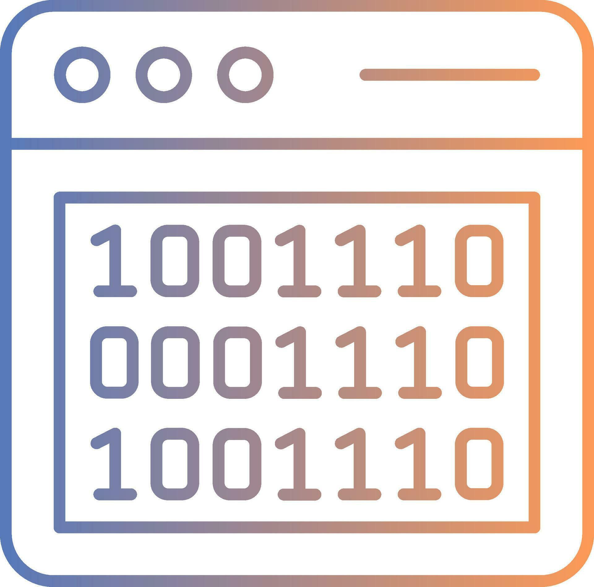 Binary Code Line Gradient Icon 36985166 Vector Art at Vecteezy