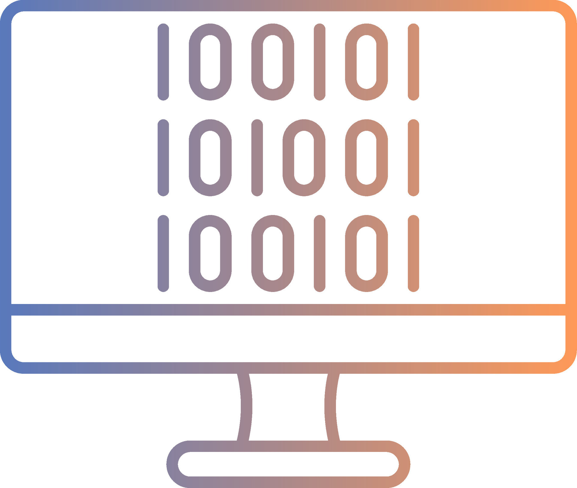 Binary Code Line Gradient Icon 36985642 Vector Art at Vecteezy