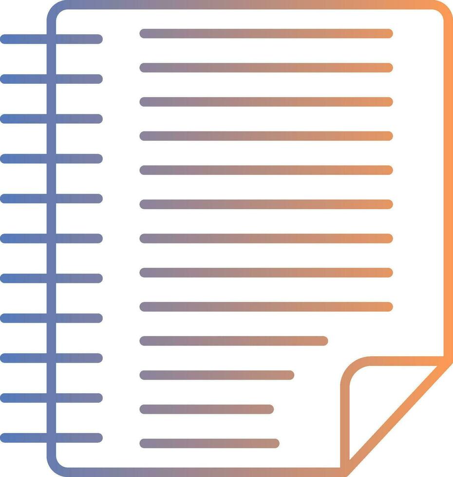 Notes Line Gradient Icon 36985733 Vector Art at Vecteezy