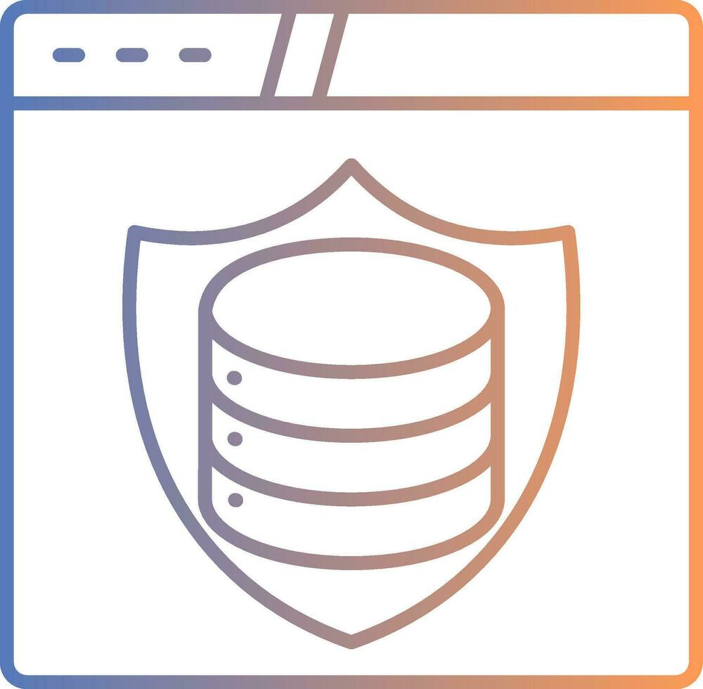 Data Protection Line Gradient Icon 36987035 Vector Art At Vecteezy