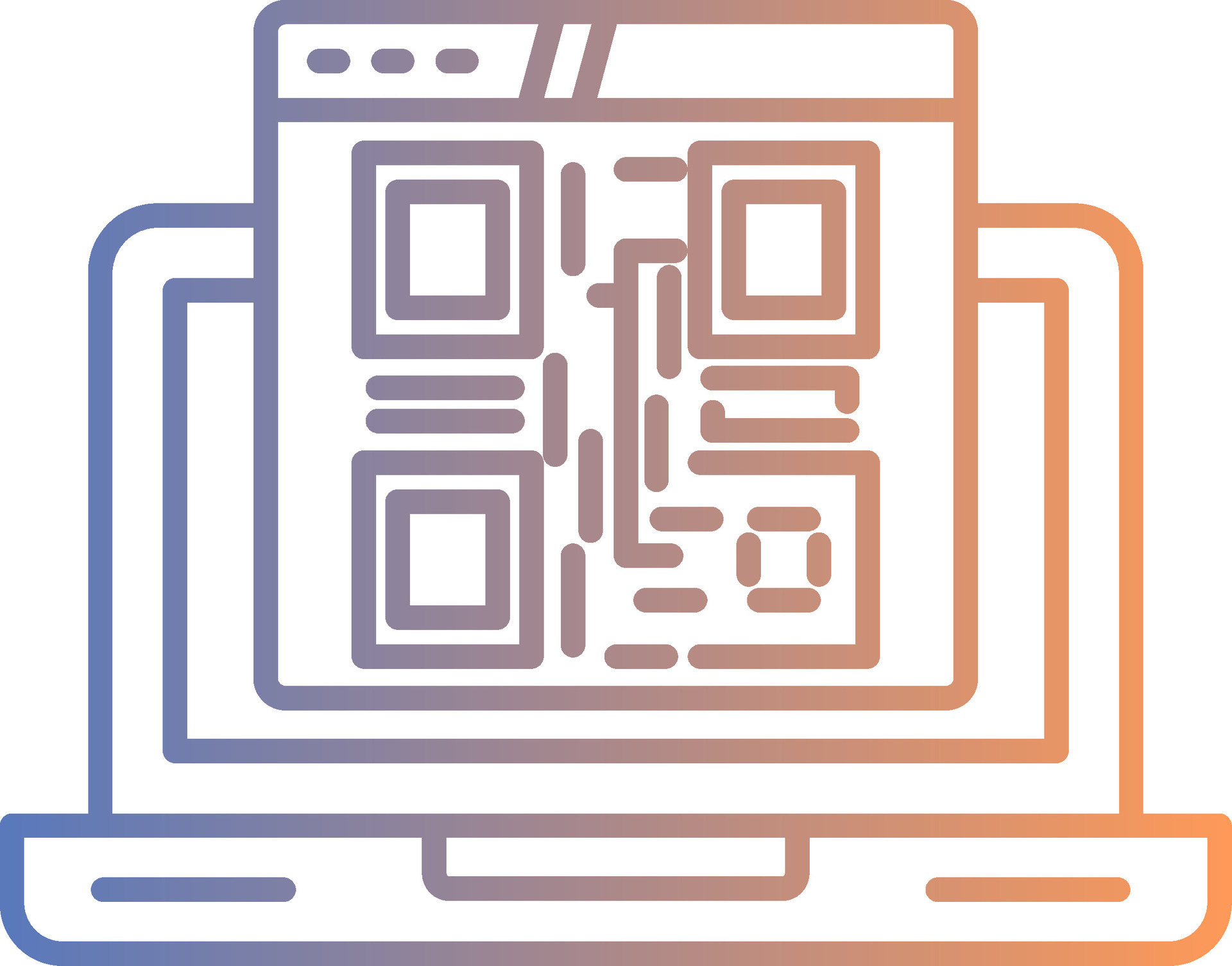 Qr Code Line Gradient Icon 36987049 Vector Art At Vecteezy