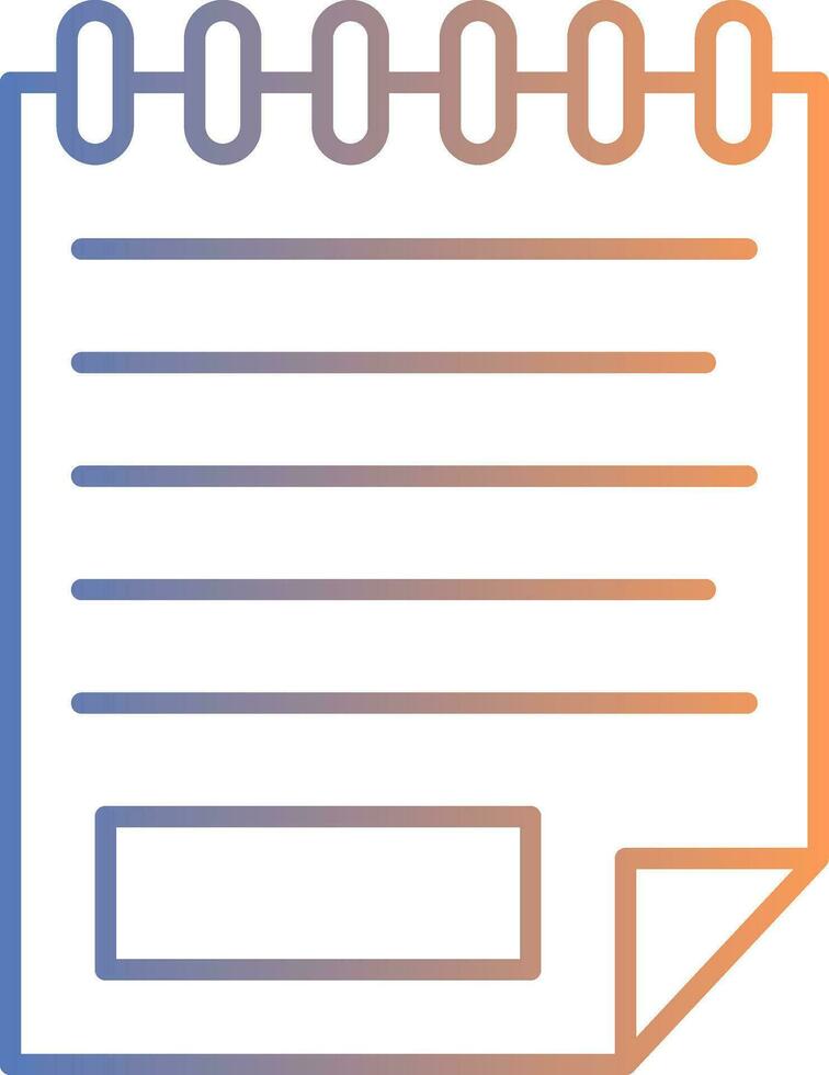 Note Line Gradient Icon 36988051 Vector Art at Vecteezy