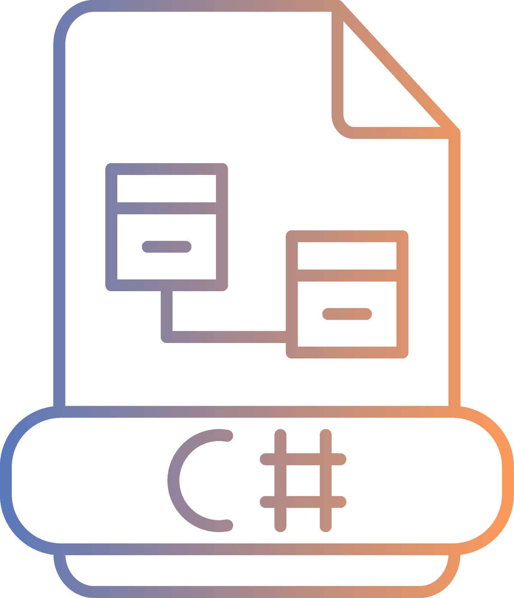 C Sharp Line Gradient Icon 36988518 Vector Art at Vecteezy