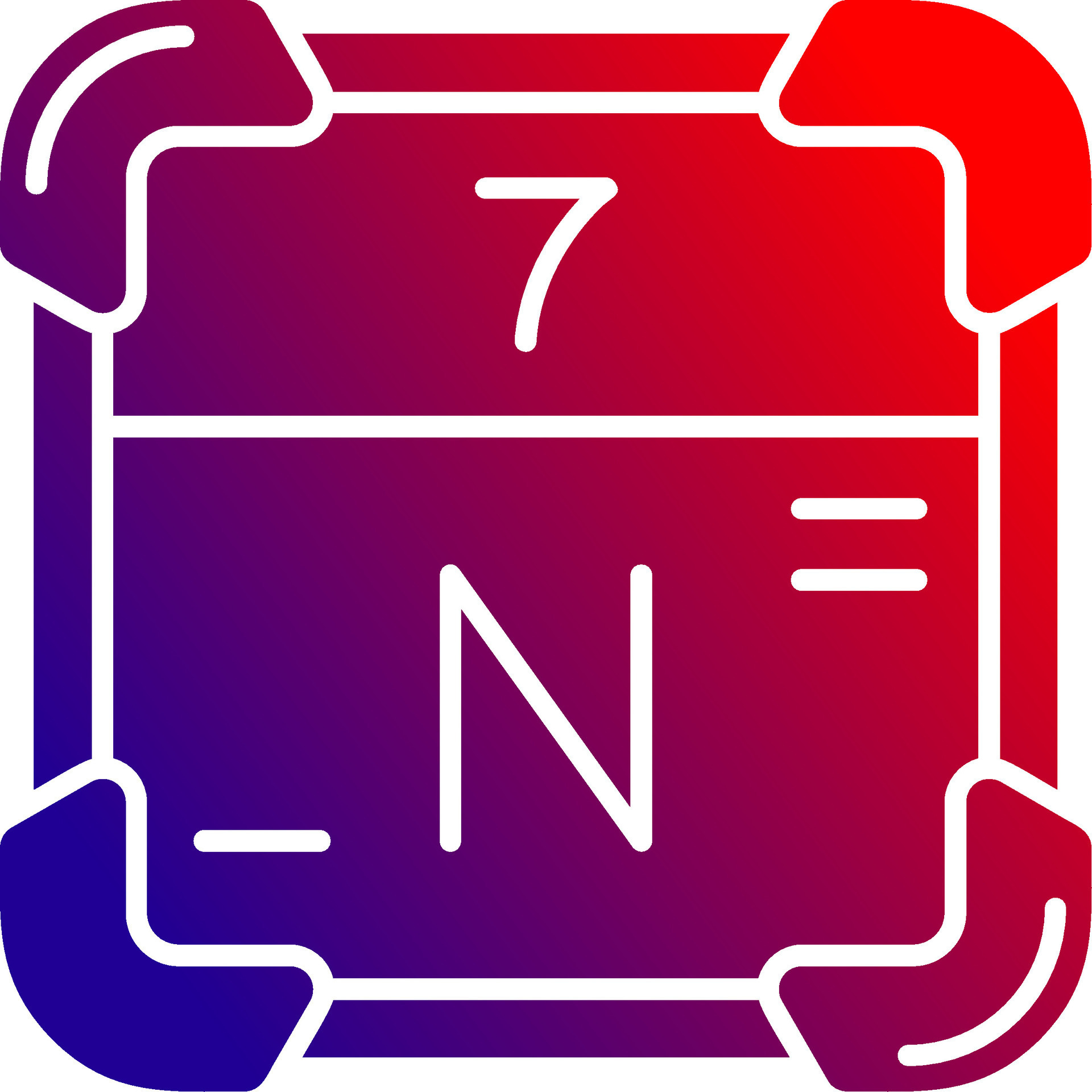 Nitrogen Solid Gradient Icon 36991620 Vector Art at Vecteezy