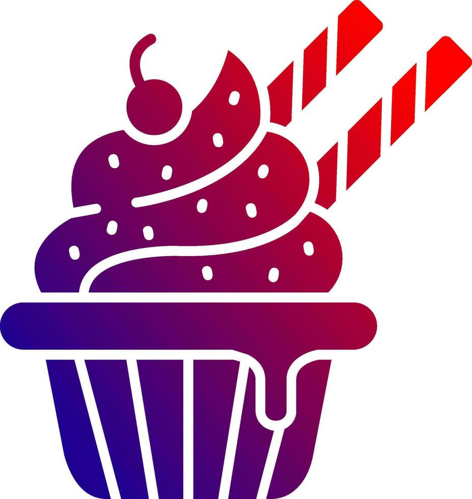 Cupcake Solid Gradient Icon 36992899 Vector Art at Vecteezy