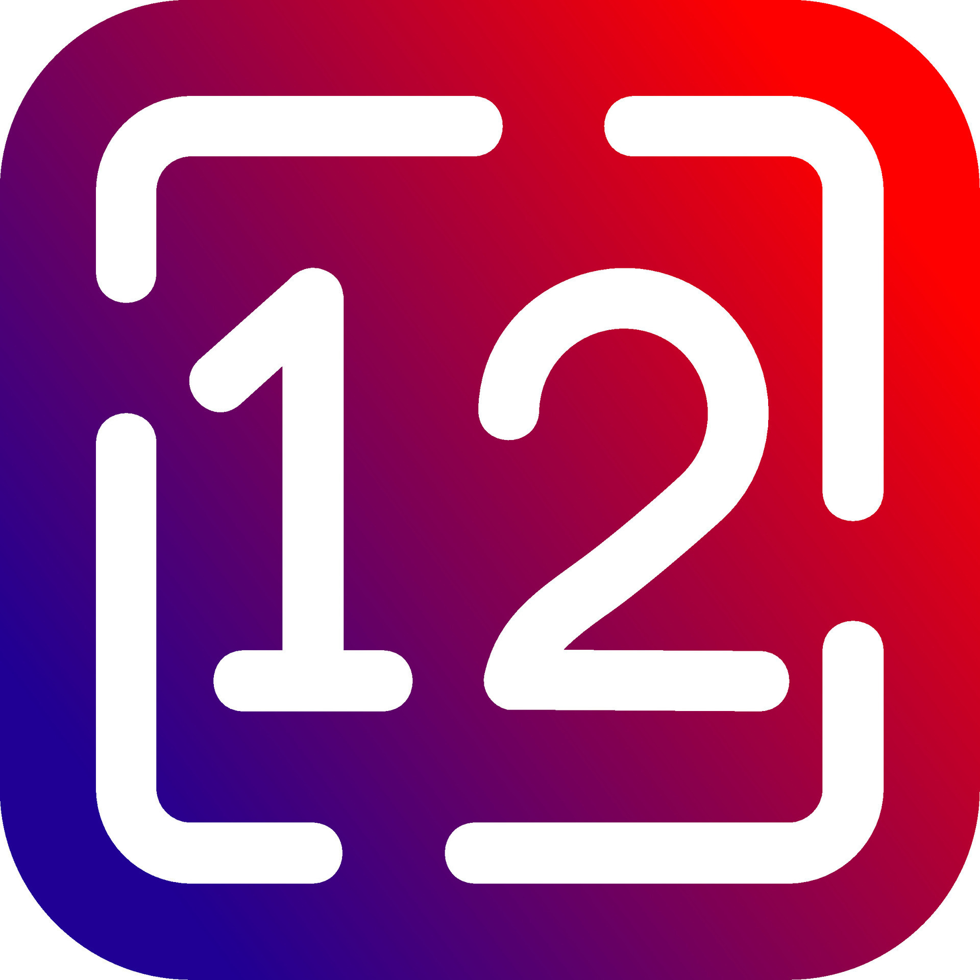 Twelve Solid Gradient Icon 36992959 Vector Art at Vecteezy