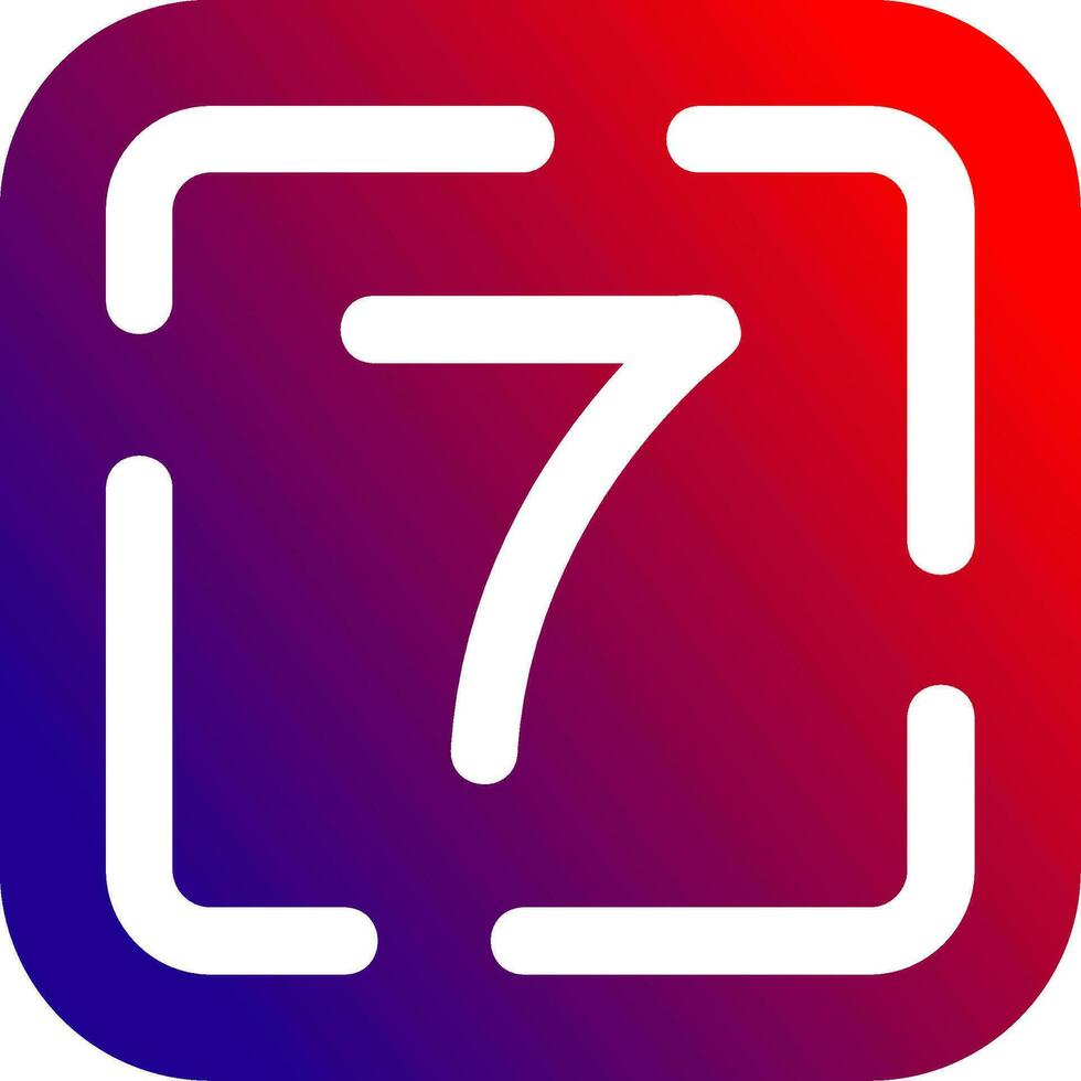 Seven Solid Gradient Icon 36992968 Vector Art at Vecteezy