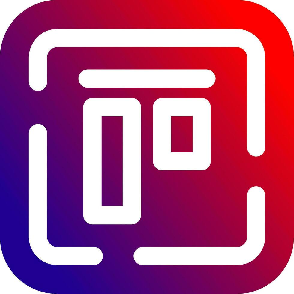 Top alignment Solid Gradient Icon 36993025 Vector Art at Vecteezy