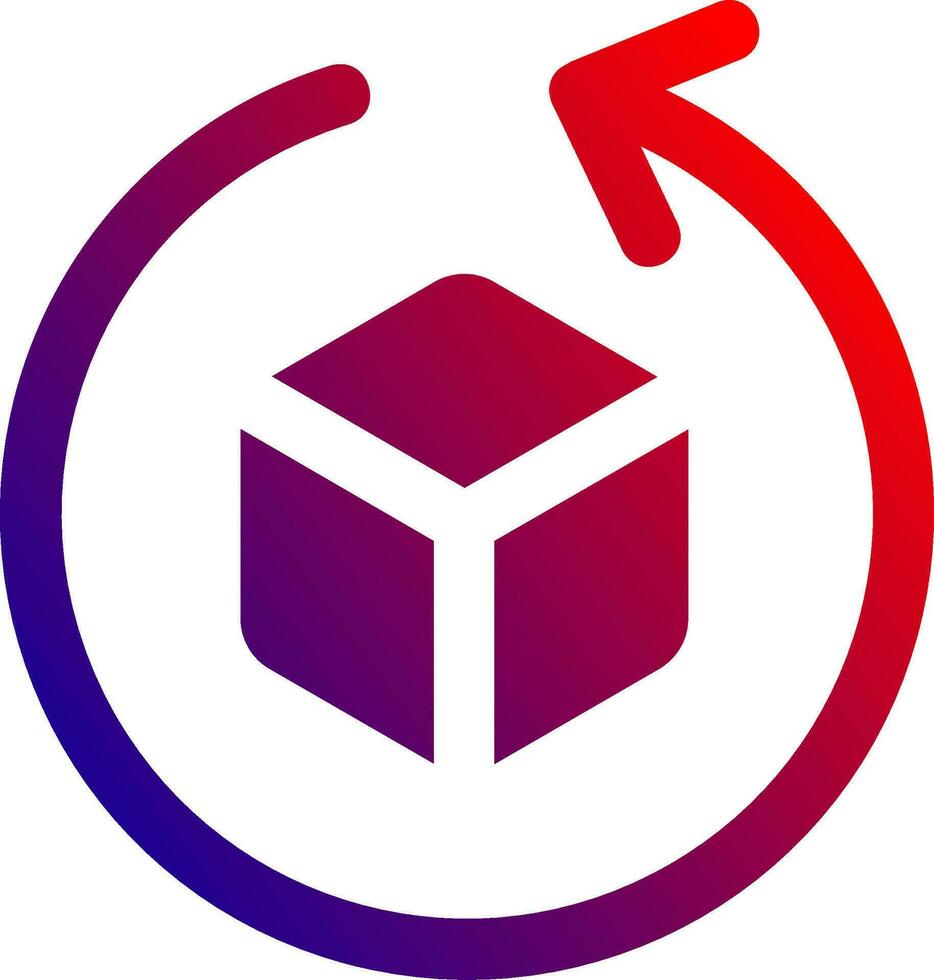 Rotate object Solid Gradient Icon 36993341 Vector Art at Vecteezy