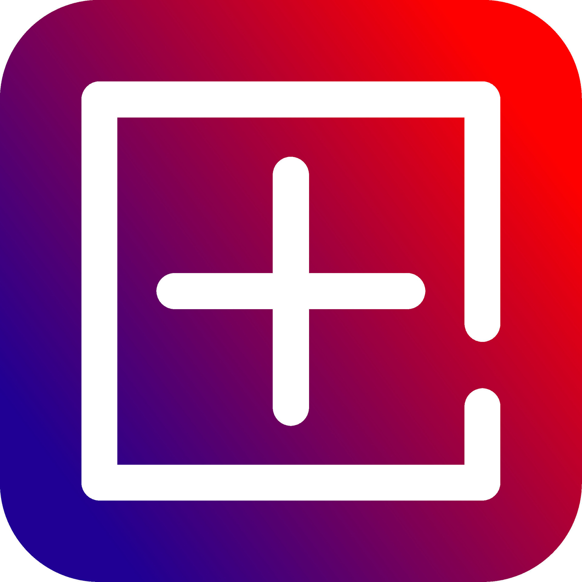 Add square Solid Gradient Icon 36993477 Vector Art at Vecteezy