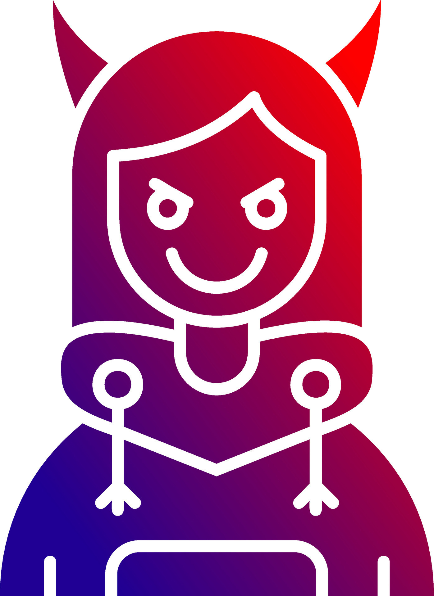 Demon Solid Gradient Icon 36993485 Vector Art at Vecteezy