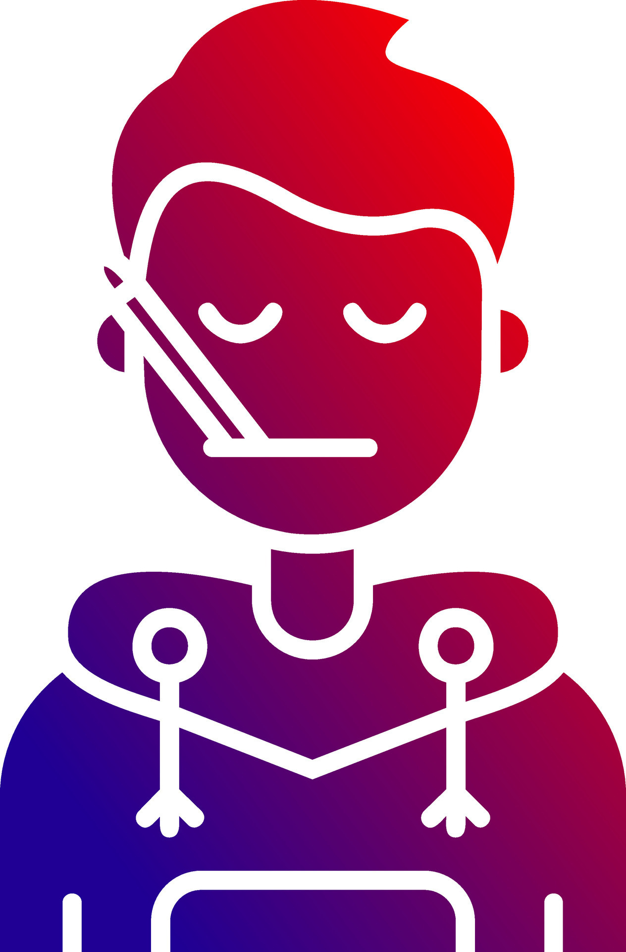 Sick Solid Gradient Icon 36993523 Vector Art at Vecteezy