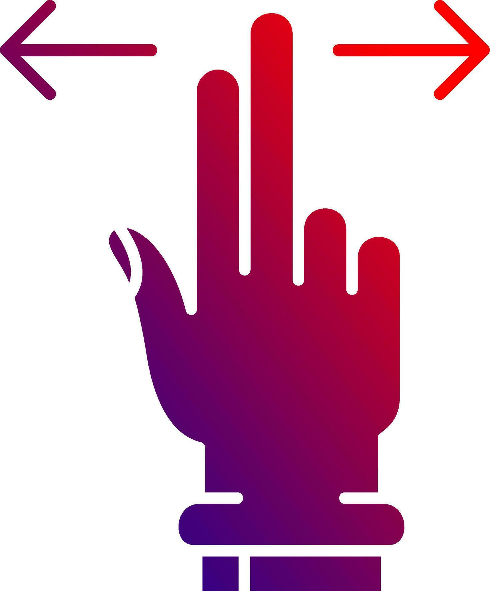 Two Fingers Horizontal Scroll Solid Gradient Icon 36993640 Vector Art ...
