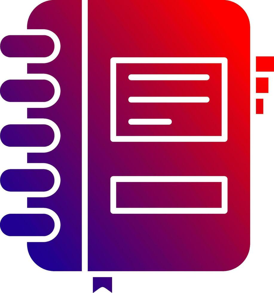 Notebook Solid Gradient Icon 36993751 Vector Art at Vecteezy