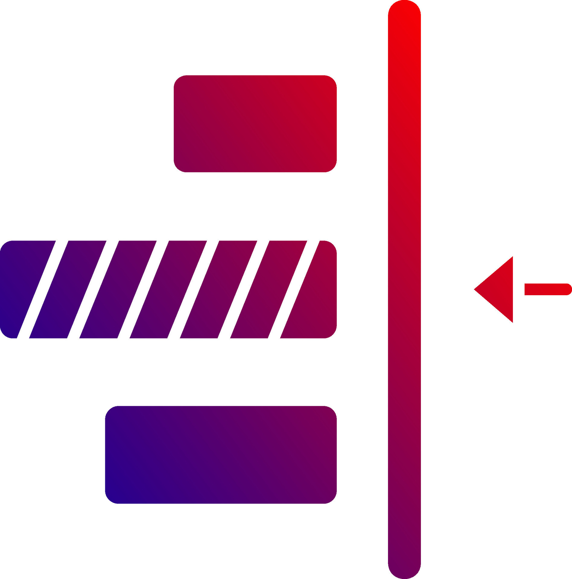 Right alignment Solid Gradient Icon 36993844 Vector Art at Vecteezy