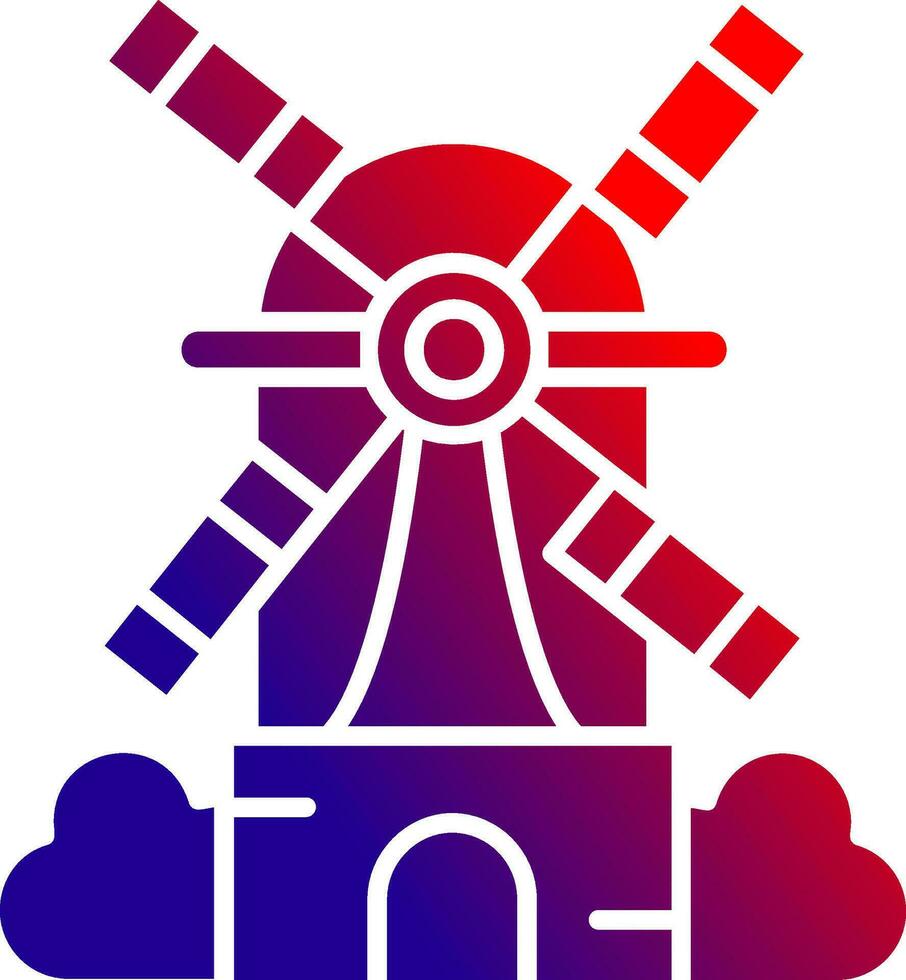 Windmill Solid Gradient Icon 36993900 Vector Art at Vecteezy