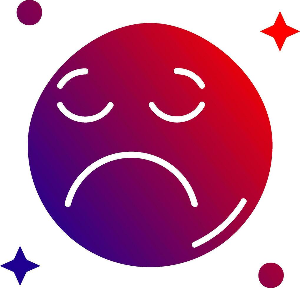 Sad Solid Gradient Icon 36994074 Vector Art at Vecteezy