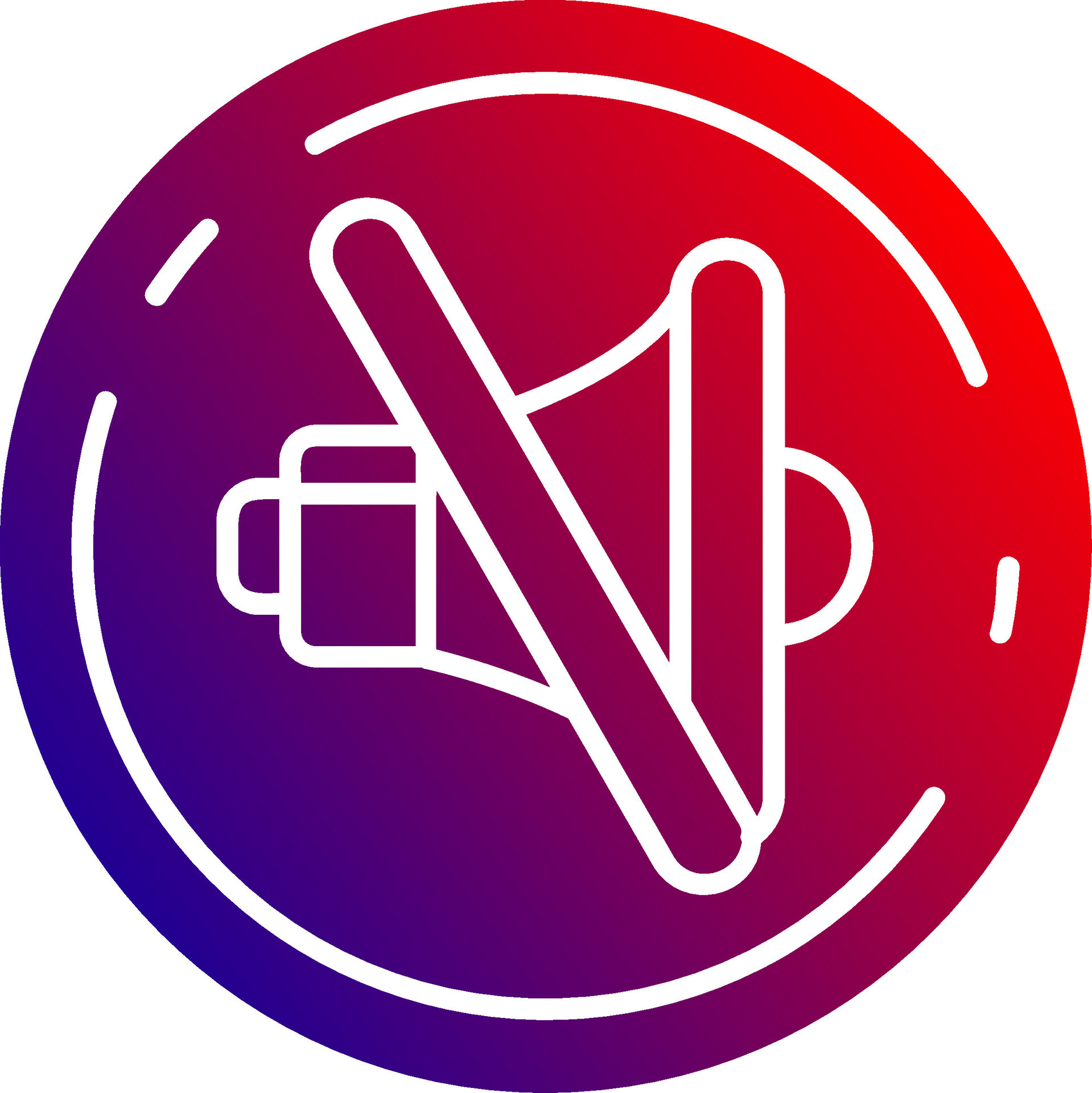 Mute Solid Gradient Icon 36994200 Vector Art at Vecteezy