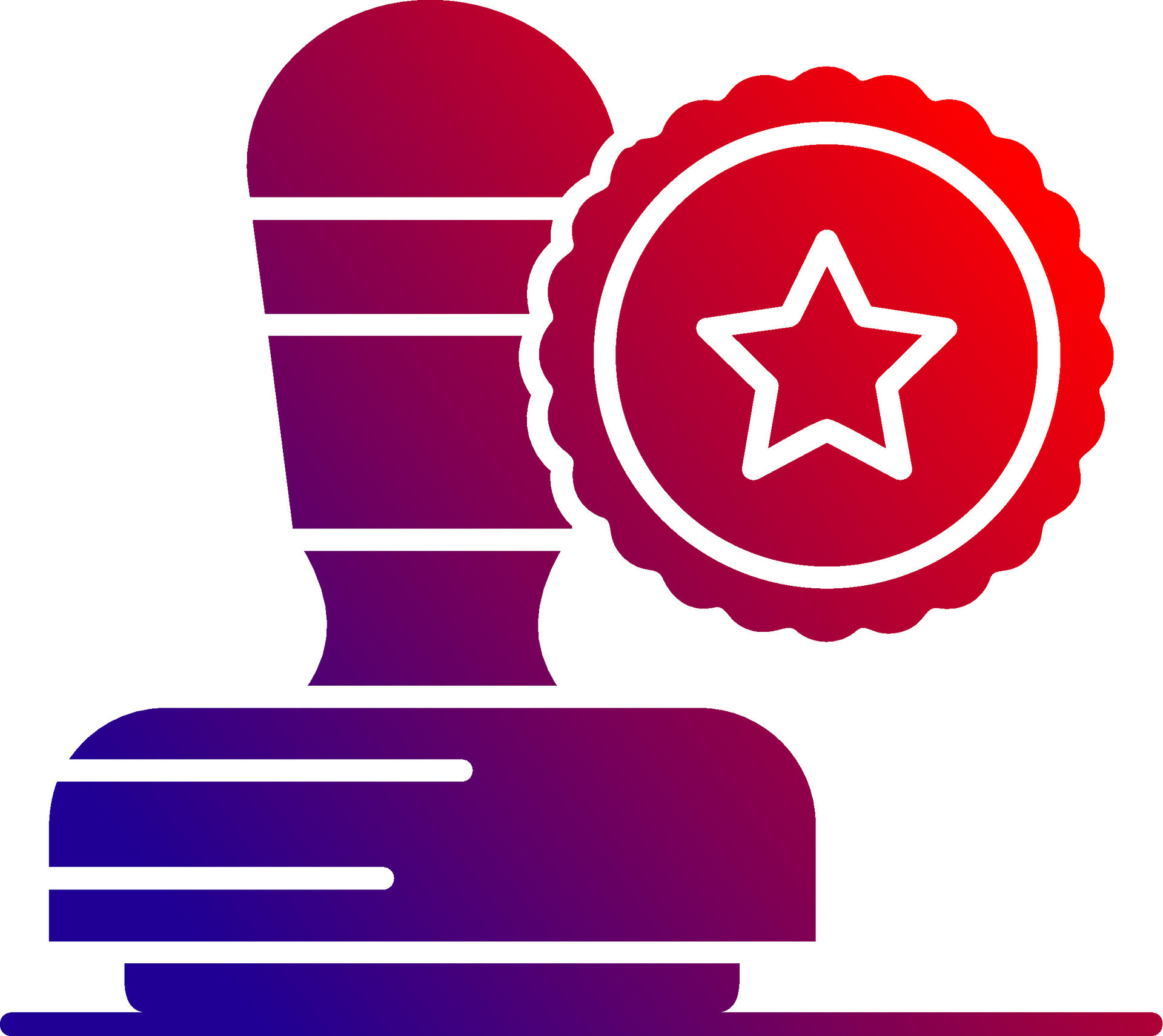 Stamp Solid Gradient Icon 36994225 Vector Art at Vecteezy