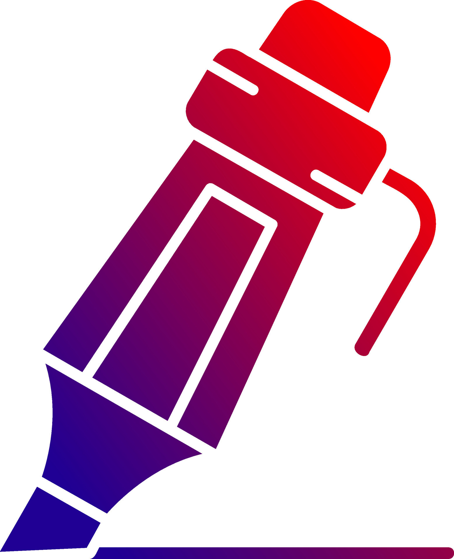 Highlighter Solid Gradient Icon 36994271 Vector Art at Vecteezy