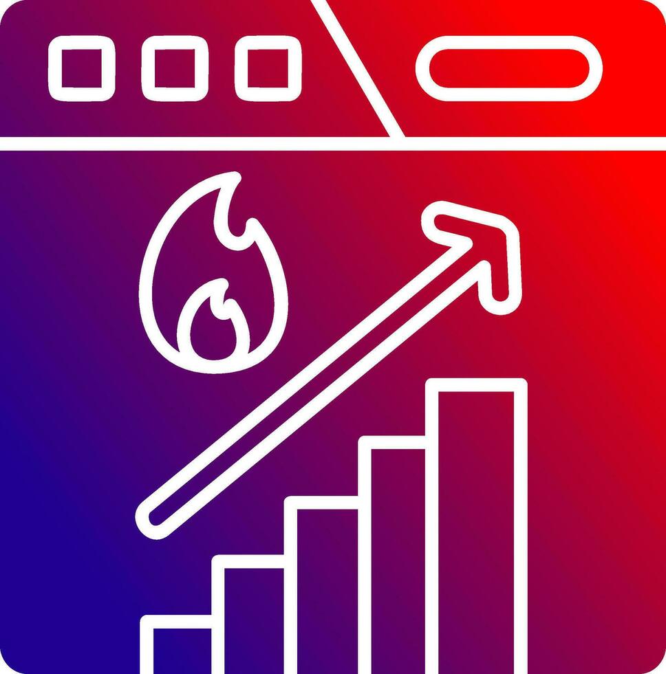 Increase Solid Gradient Icon 36994392 Vector Art at Vecteezy