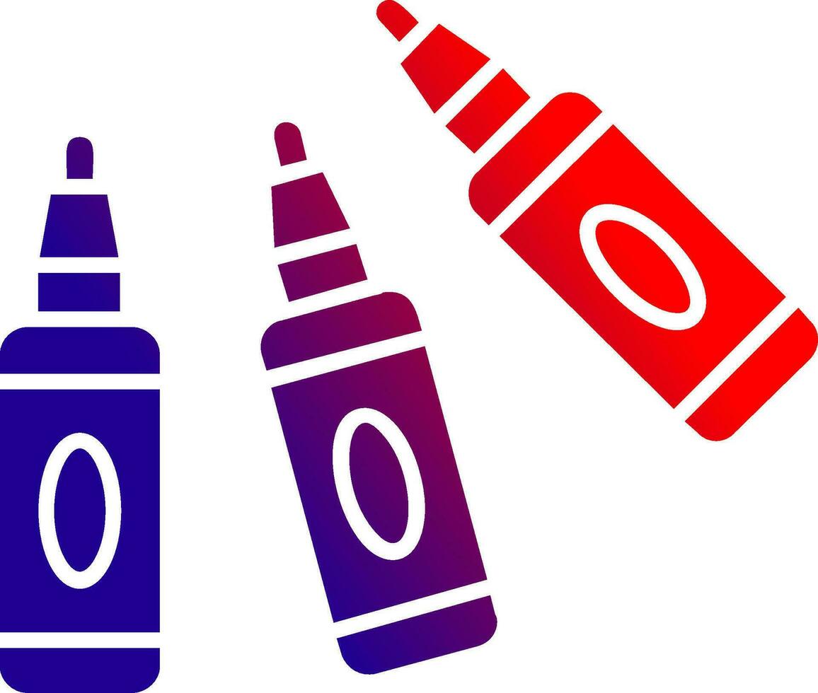 Crayons Solid Gradient Icon 36994526 Vector Art at Vecteezy