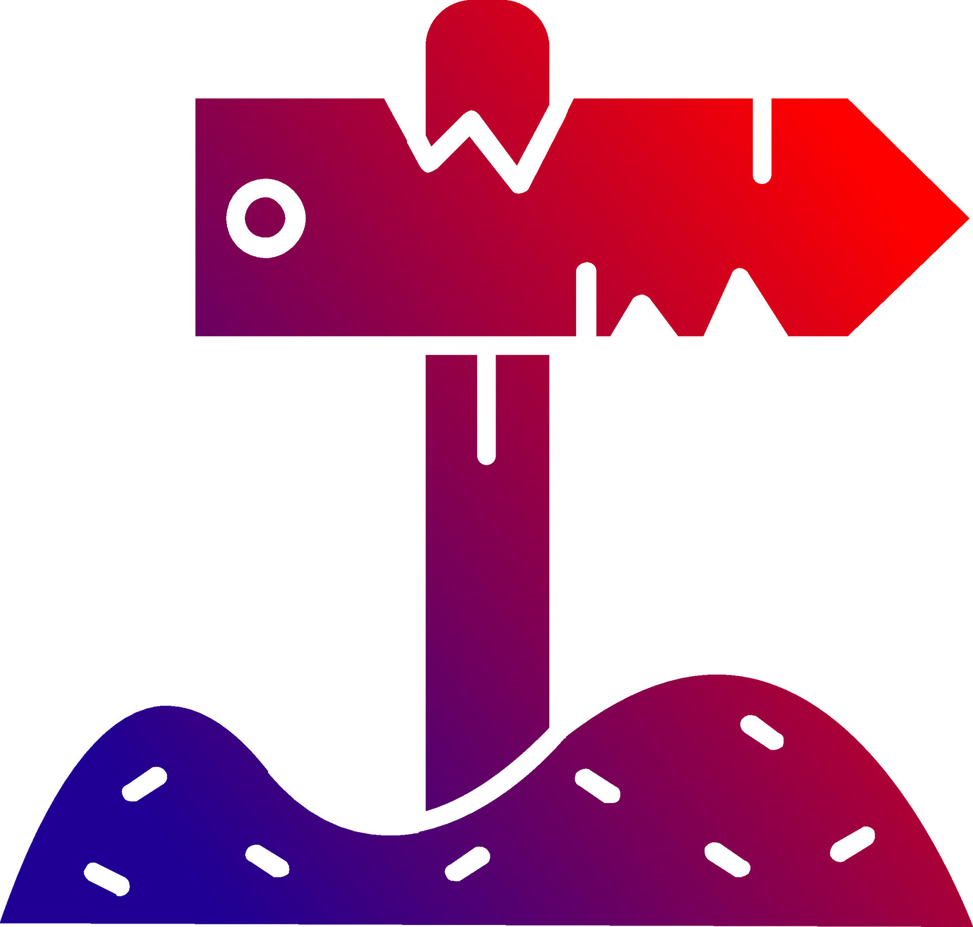 Sign post Solid Gradient Icon 36994616 Vector Art at Vecteezy