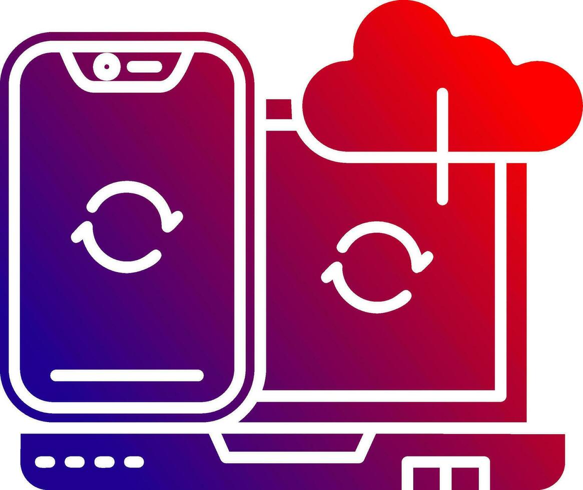 Sync Solid Gradient Icon 36994707 Vector Art at Vecteezy