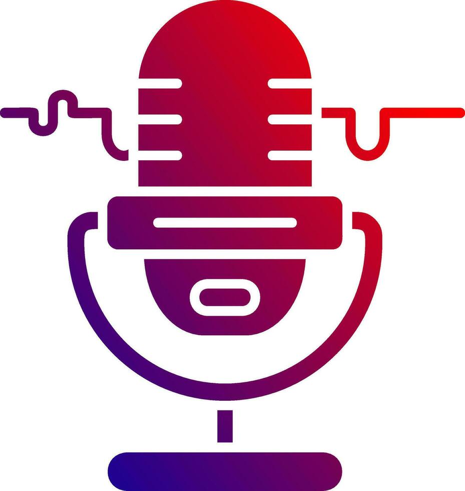 Microphone Solid Gradient Icon 36994728 Vector Art at Vecteezy