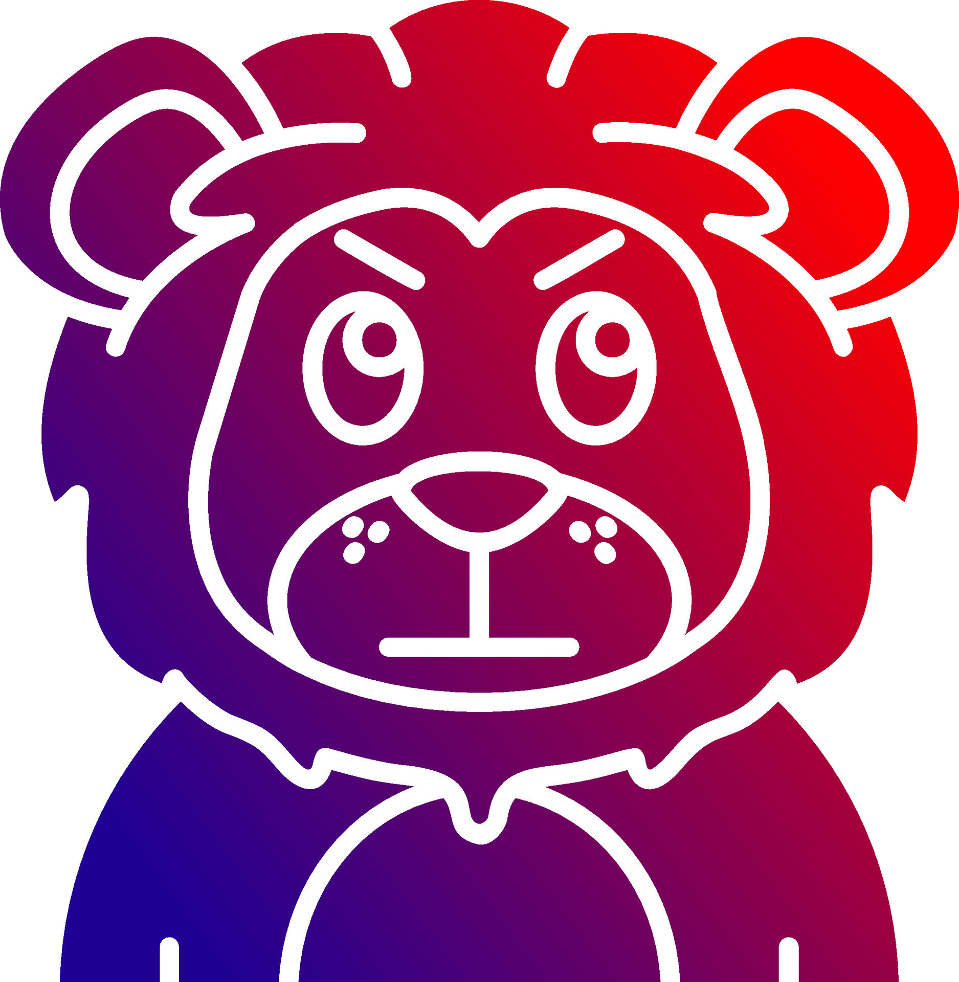 Angry Solid Gradient Icon 36995072 Vector Art at Vecteezy