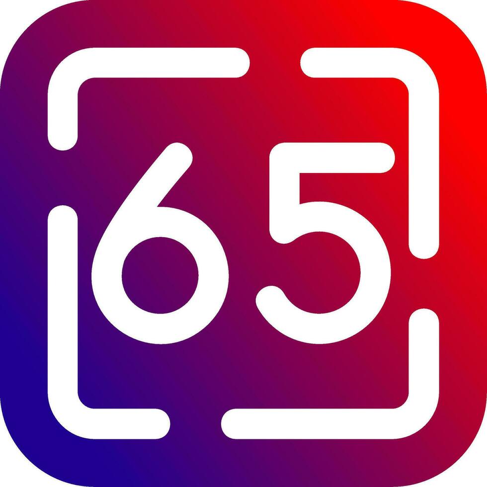 Sixty Five Solid Gradient Icon 36995080 Vector Art at Vecteezy