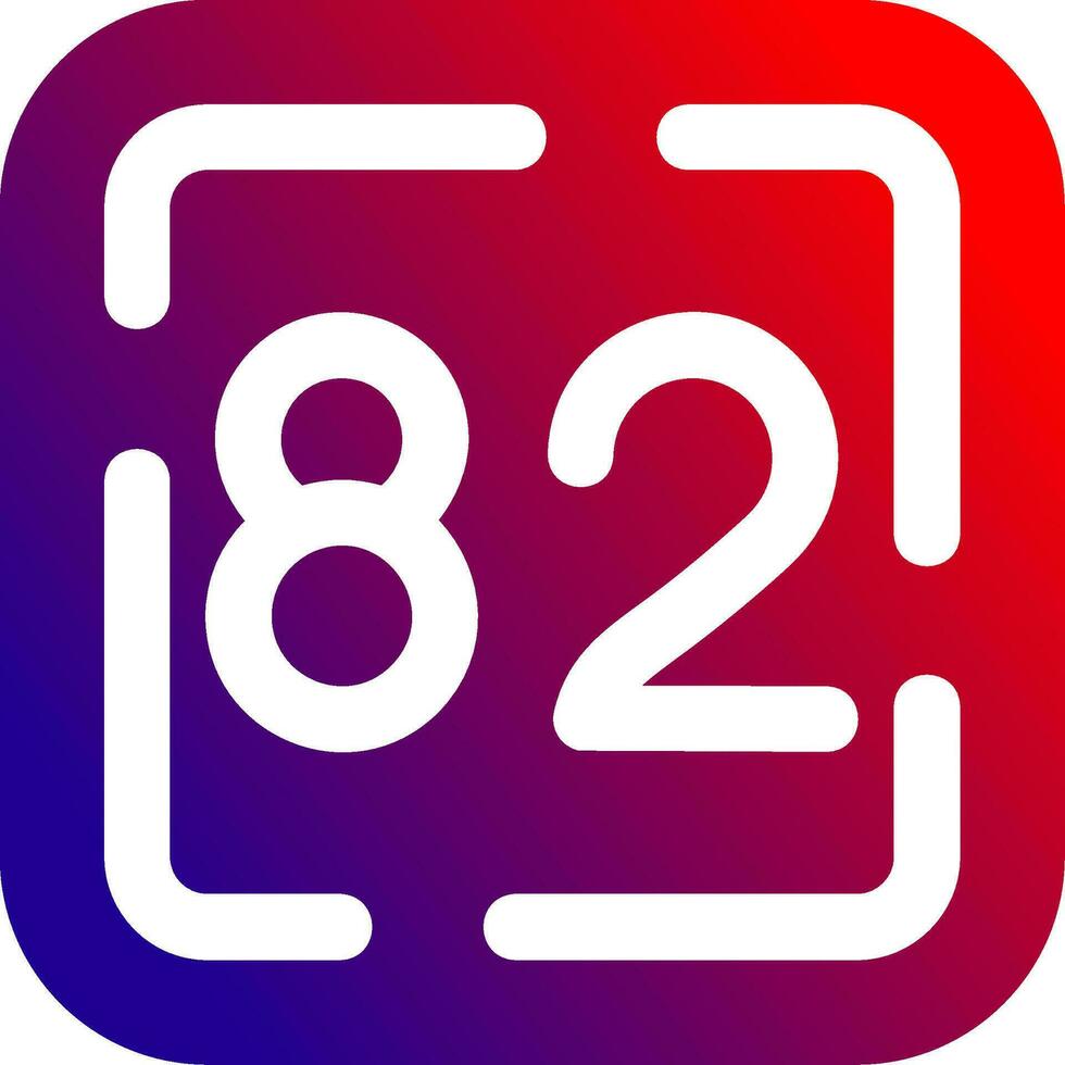 Eighty Two Solid Gradient Icon 36995109 Vector Art at Vecteezy