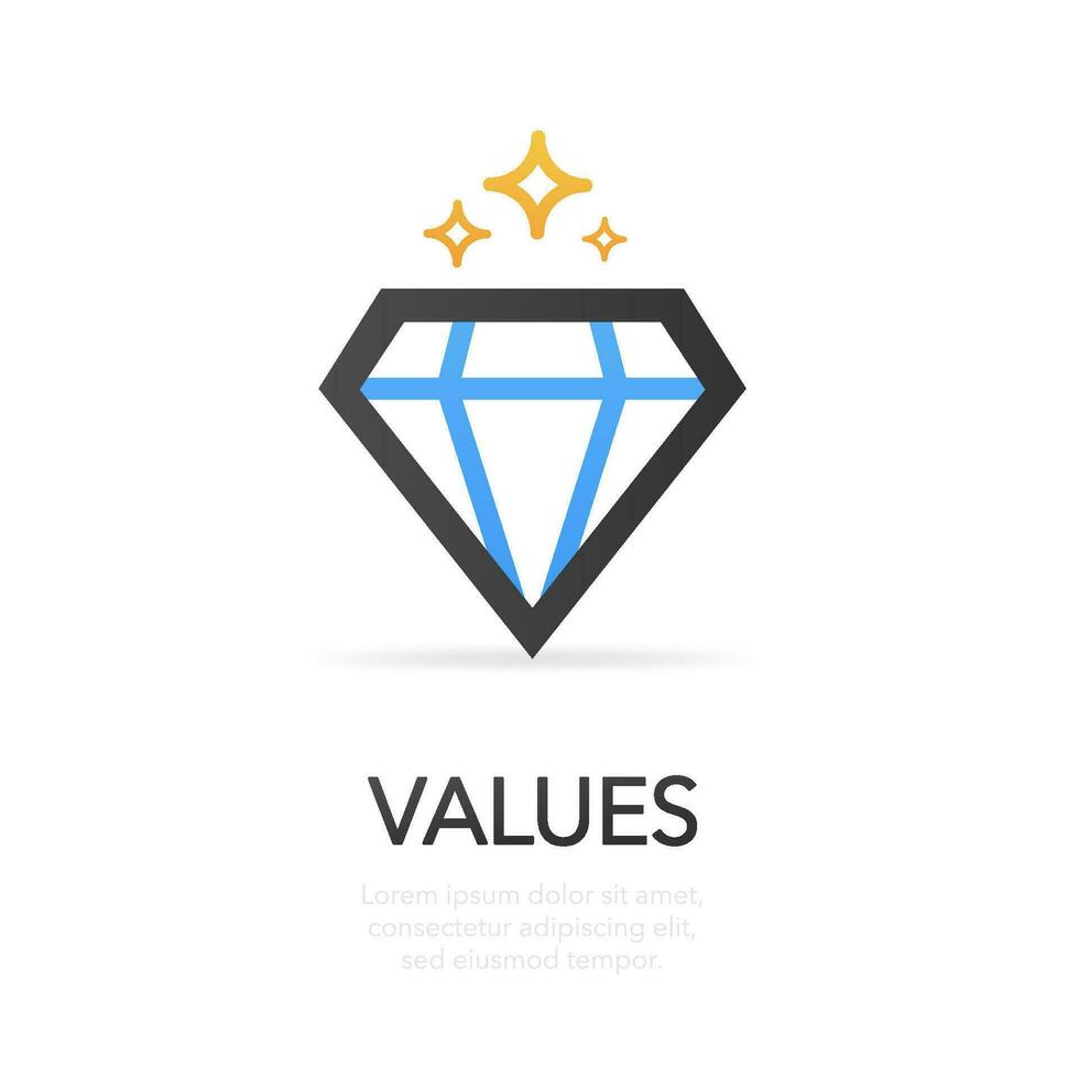 Values. Modern flat design concept. Vector icon on white background ... Values. Modern flat design concept. Vector icon on white background ...
