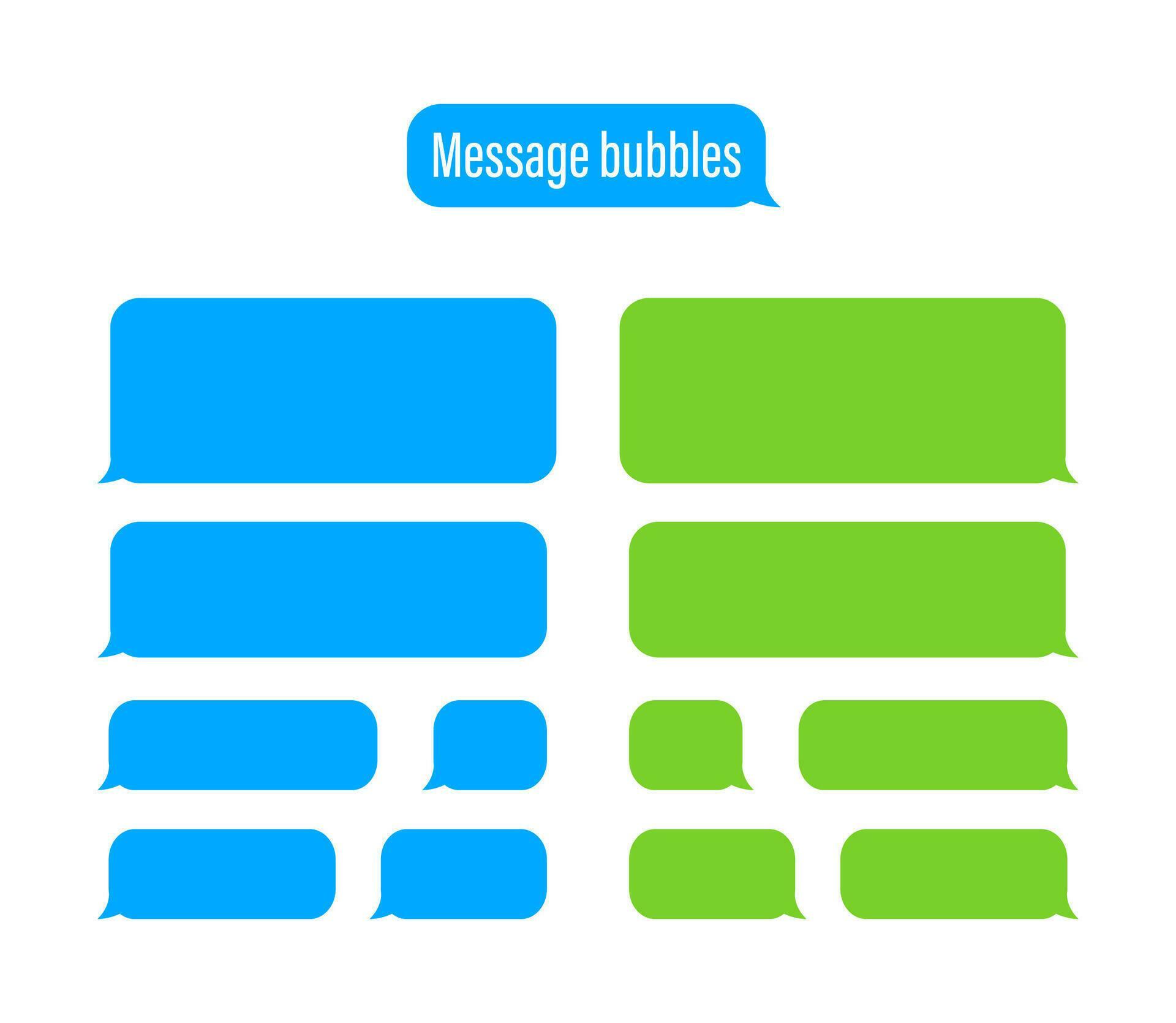 Flat Messages Bubbles. Chat interface. Message bubbles 37004895 Vector ...