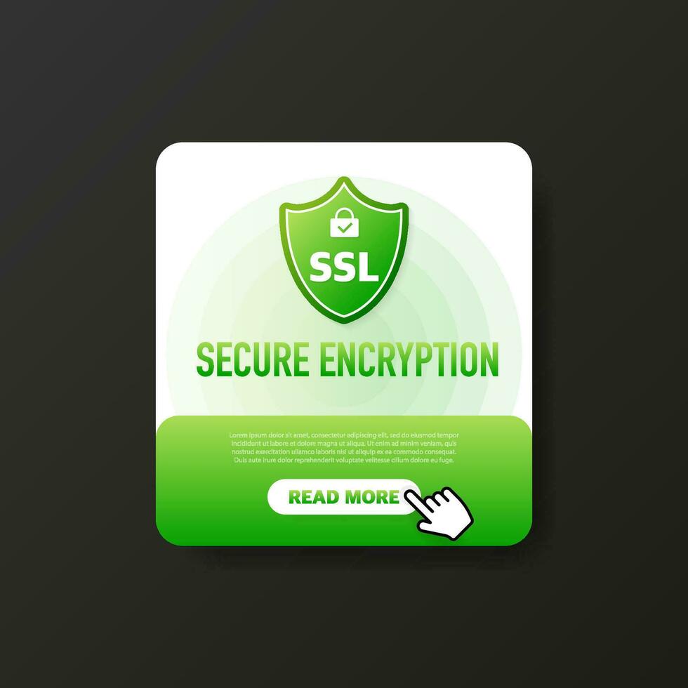 Secure Connection Icon Vector Illustration Isolated On White Background Flat Style Secured Ssl