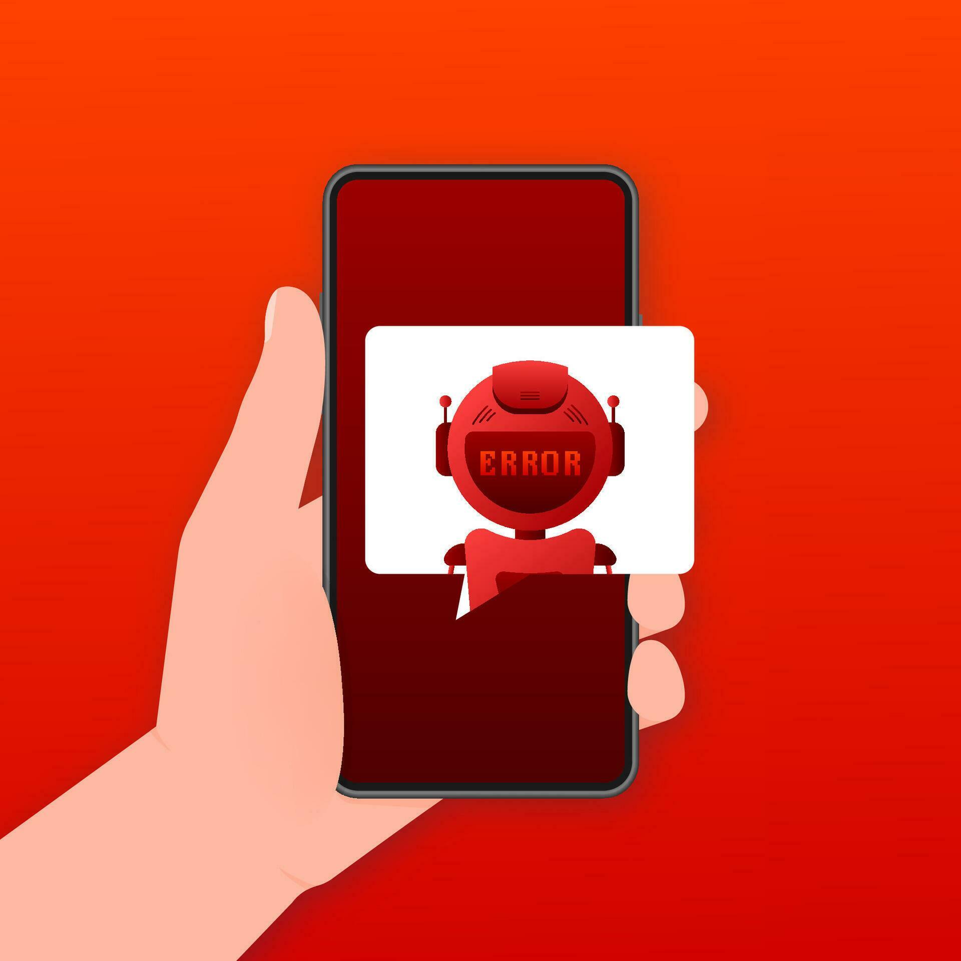 error chatbot glifo icono. silueta símbolo. talkbot con error en habla ...